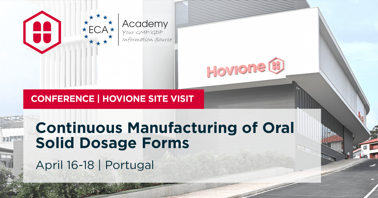 Continuous Manufacturing of Oral Solid Dosage Forms | Hovione